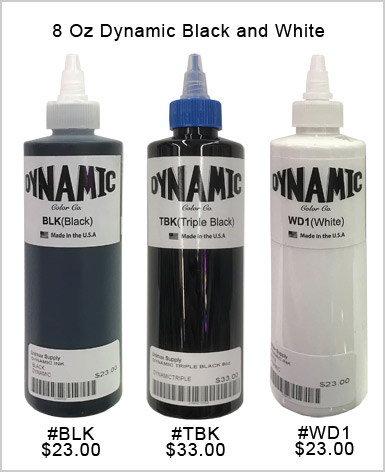 Dynamic Black & White Tattoo Ink